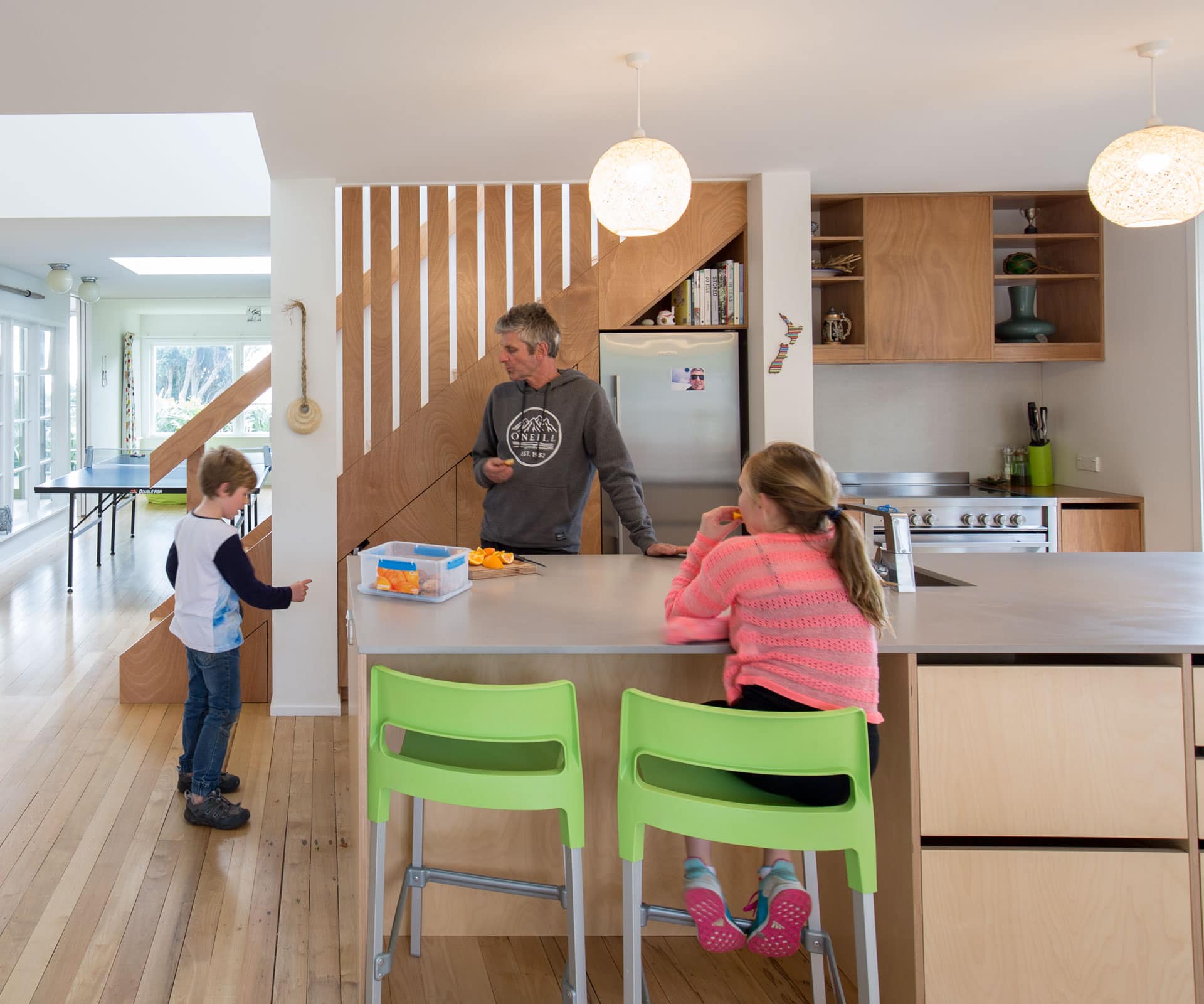 A '50s stucco house in Paekākāriki transforms into a modern family home